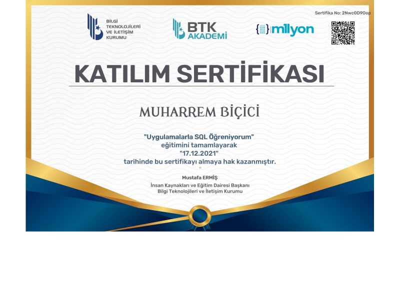 Muharrem Biçici LinkedIn‘de: #btkakademi #sql #microsoftsql #veri # ... Muharrem Biçici LinkedIn‘de: #btkakademi #sql #microsoftsql #veri # ...