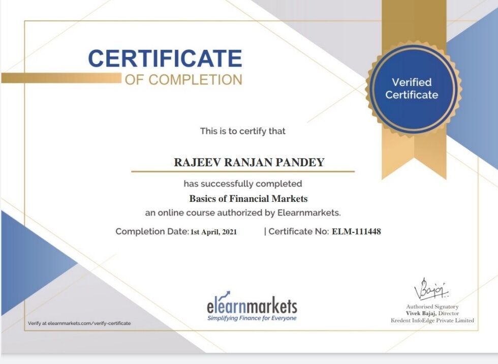 RAJEEV RANJAN PANDEY on LinkedIn: #completed #elearnmarkets # ... RAJEEV RANJAN PANDEY on LinkedIn: #completed #elearnmarkets # ...