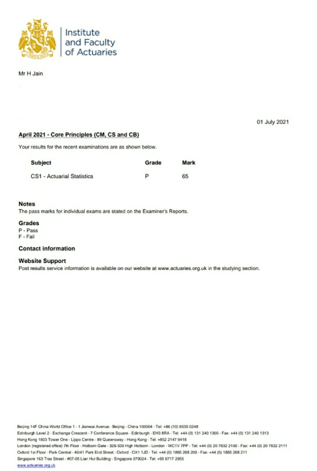 Harshit Jain on LinkedIn: Cleared my first Actuarial Science exam (CS1 ... Harshit Jain on LinkedIn: Cleared my first Actuarial Science exam (CS1 ...