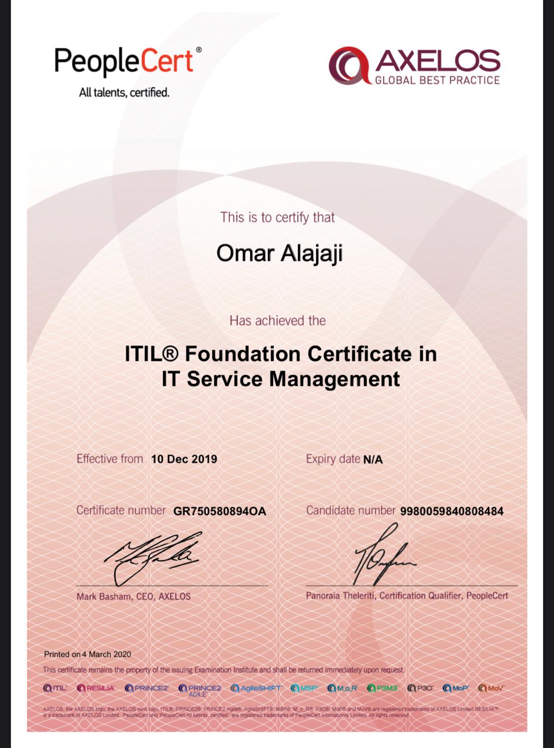 Omar Al-ajaji on LinkedIn: #icagile #itilcertification | 10 comments Omar Al-ajaji on LinkedIn: #icagile #itilcertification | 10 comments