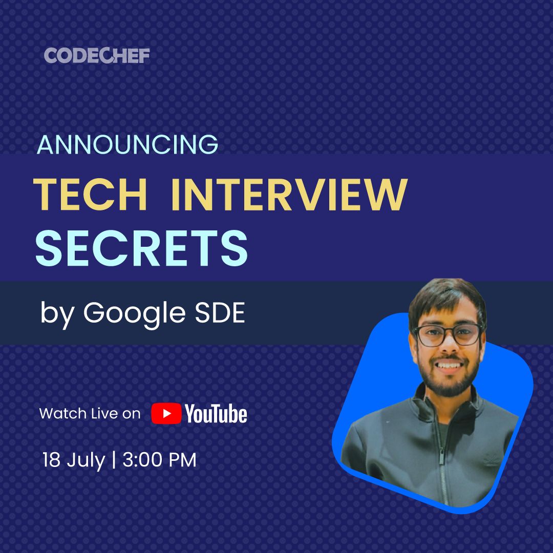 CodeChef on LinkedIn: #interview #coding #programming CodeChef on LinkedIn: #interview #coding #programming