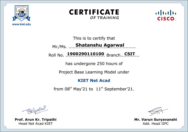 Shatanshu Agarwal on LinkedIn: #netacad #network Shatanshu Agarwal on LinkedIn: #netacad #network