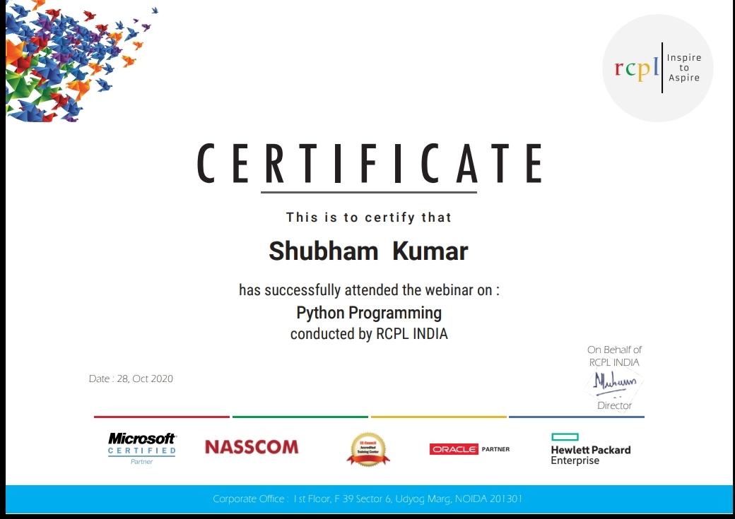 Shubham Kumar on LinkedIn: #python #programming #coding #webinar # ... Shubham Kumar on LinkedIn: #python #programming #coding #webinar # ...