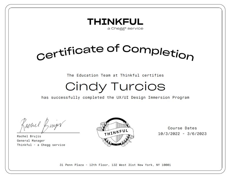 Cindy Turcios on LinkedIn: Happy to say that I have completed Thinkful ... Cindy Turcios on LinkedIn: Happy to say that I have completed Thinkful ...