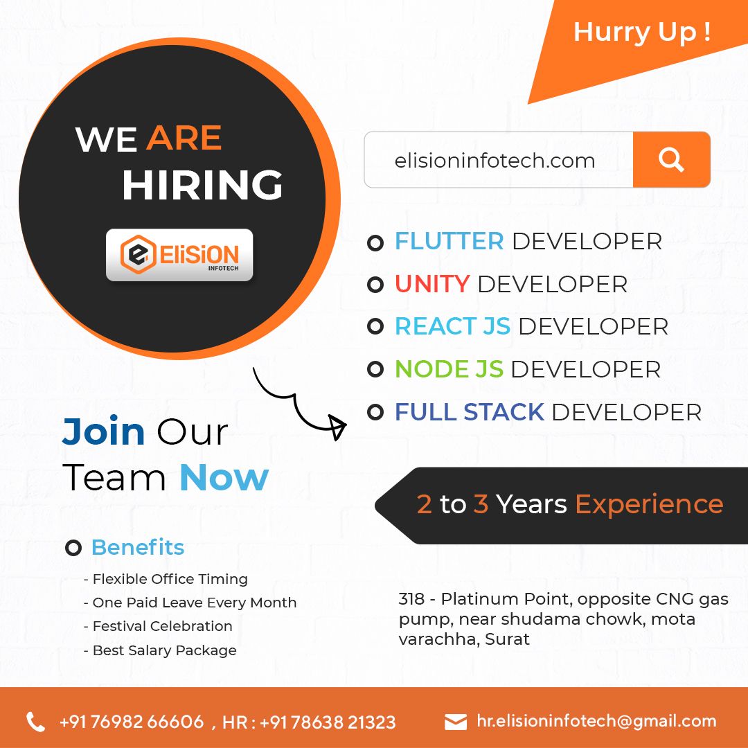 Elision Infotech on LinkedIn: #reactjs #nodejs #fullstack #flutter # ... Elision Infotech on LinkedIn: #reactjs #nodejs #fullstack #flutter # ...