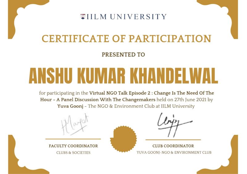 Anshu Kumar Khandelwal on LinkedIn: #learning #ngotalk #changemakers Anshu Kumar Khandelwal on LinkedIn: #learning #ngotalk #changemakers