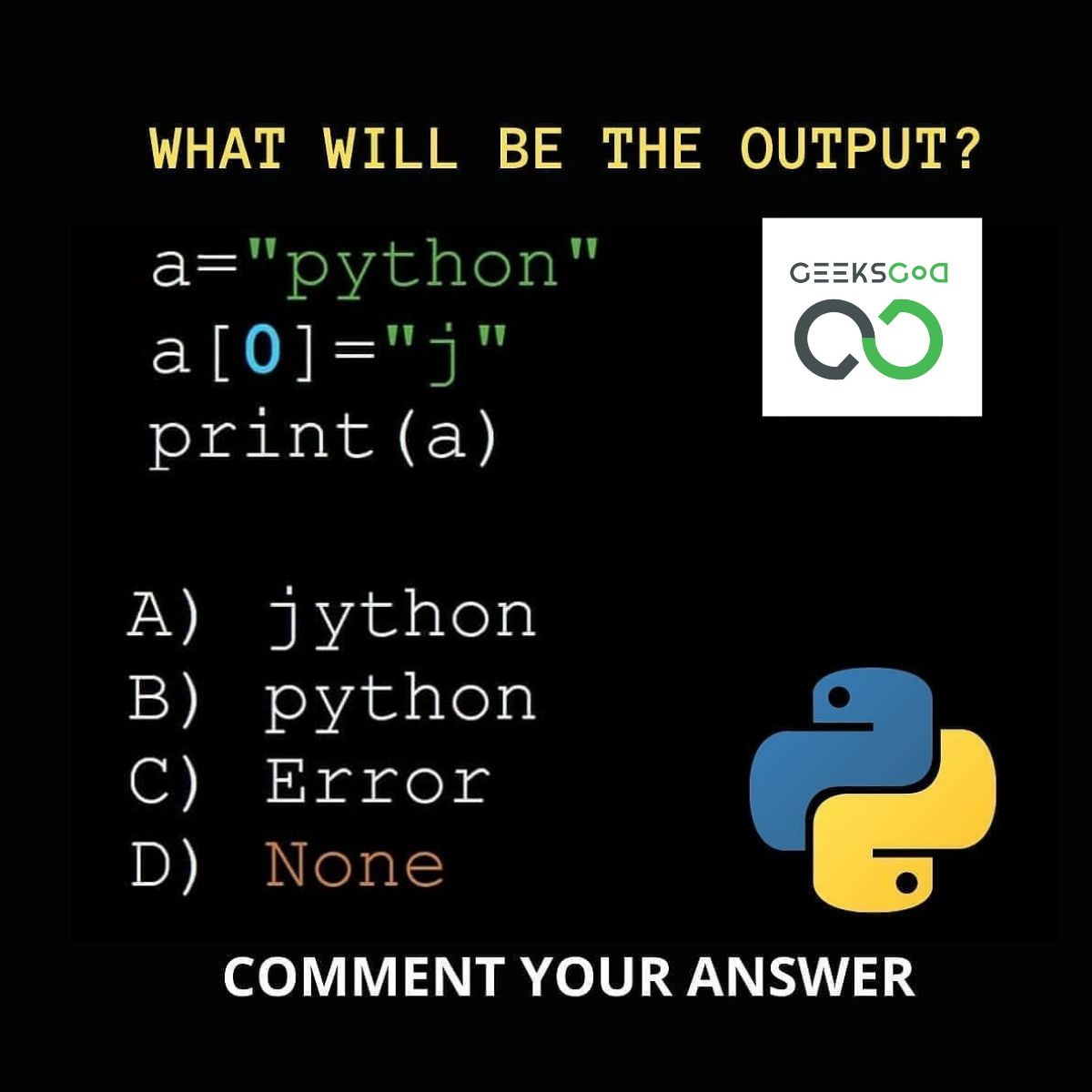 GeeksGod on LinkedIn: #python #python3 #pythoncode #code #coding # ... GeeksGod on LinkedIn: #python #python3 #pythoncode #code #coding # ...