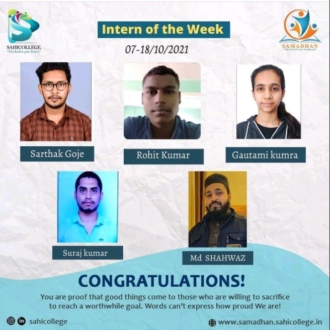 Rohit Kumar on LinkedIn: #intern #community #internship #sahicollege # ... Rohit Kumar on LinkedIn: #intern #community #internship #sahicollege # ...