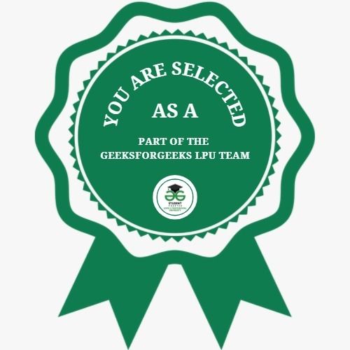 Sayan Adak on LinkedIn: #gfg #lovelyprofessionaluniversity #geeksforgeeks Sayan Adak on LinkedIn: #gfg #lovelyprofessionaluniversity #geeksforgeeks