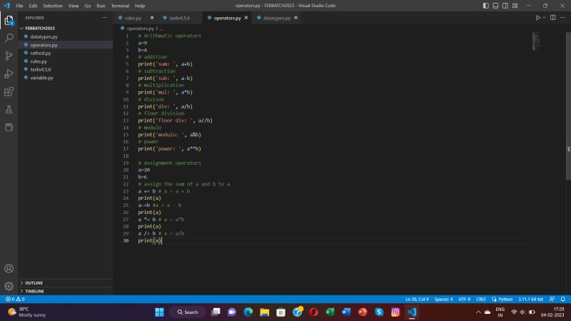 VISHWANATH RATHOD B on LinkedIn: Task 8,9 Practicing control statements ... VISHWANATH RATHOD B on LinkedIn: Task 8,9 Practicing control statements ...