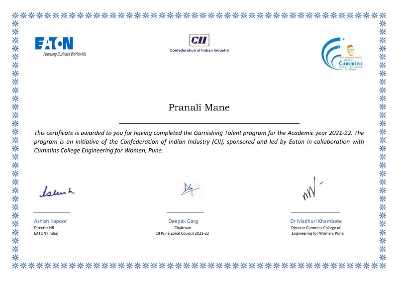 Pranali Mane on LinkedIn: #eaton #eaton #ccoe #cii #engineering # ... Pranali Mane on LinkedIn: #eaton #eaton #ccoe #cii #engineering # ...