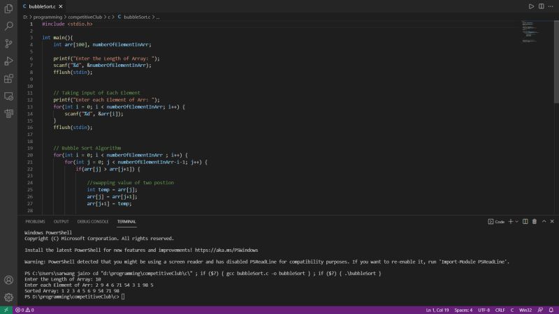 Sarwang Jain on LinkedIn: #sorting #dsa #competitiveprogramming #clanguage Sarwang Jain on LinkedIn: #sorting #dsa #competitiveprogramming #clanguage