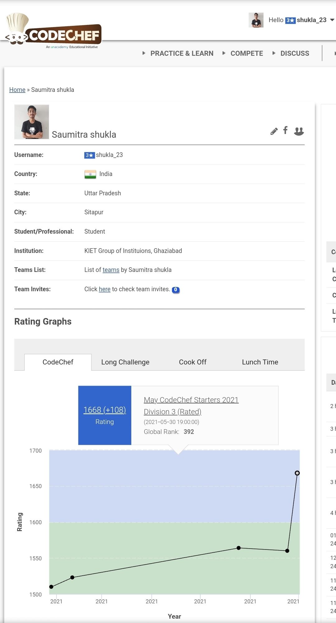 Saumitra Shukla on LinkedIn: #codechef #competitiveprogramming # ... Saumitra Shukla on LinkedIn: #codechef #competitiveprogramming # ...