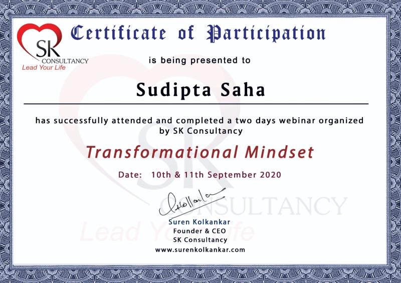 Sudipta Saha on LinkedIn: #training #transformationalmindset # ... Sudipta Saha on LinkedIn: #training #transformationalmindset # ...