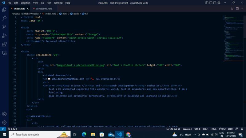 Amul Gaurav on LinkedIn: #webdevelopment #html #learning #building # ... Amul Gaurav on LinkedIn: #webdevelopment #html #learning #building # ...