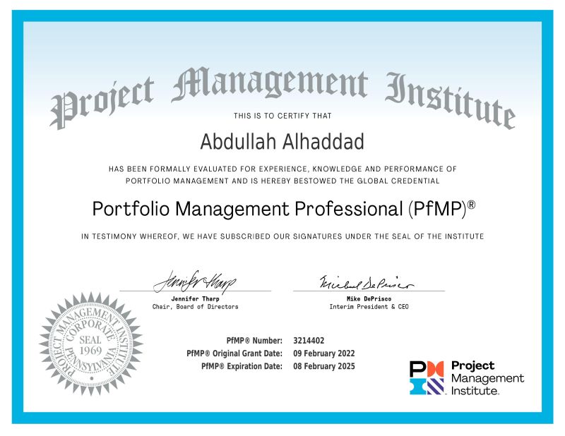 Abdullah Alhaddad,PfMP®,PMP® on LinkedIn: #pfmp #pfmp #saudiarabia # ... Abdullah Alhaddad,PfMP®,PMP® on LinkedIn: #pfmp #pfmp #saudiarabia # ...