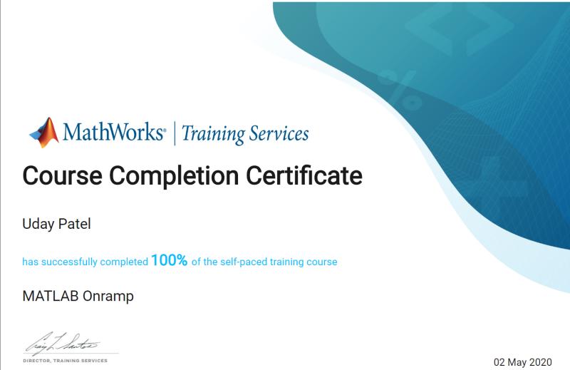 Uday Patel on LinkedIn: #matlab #mathworks Uday Patel on LinkedIn: #matlab #mathworks