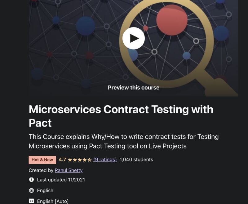 Rahul Shetty on LinkedIn: #microservices #contracttesting #pact # ... Rahul Shetty on LinkedIn: #microservices #contracttesting #pact # ...