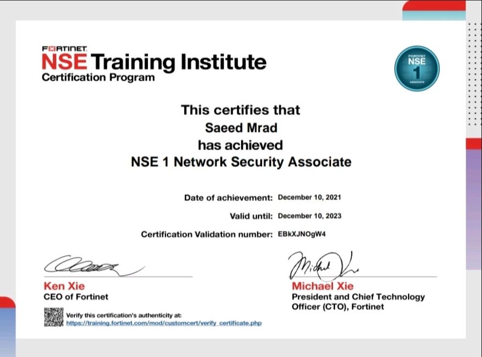 Saeed Mrad on LinkedIn: Finished My First Network Security Certificate Saeed Mrad on LinkedIn: Finished My First Network Security Certificate