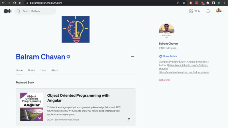 Balram Chavan on LinkedIn: #angular #angular #medium #author Balram Chavan on LinkedIn: #angular #angular #medium #author