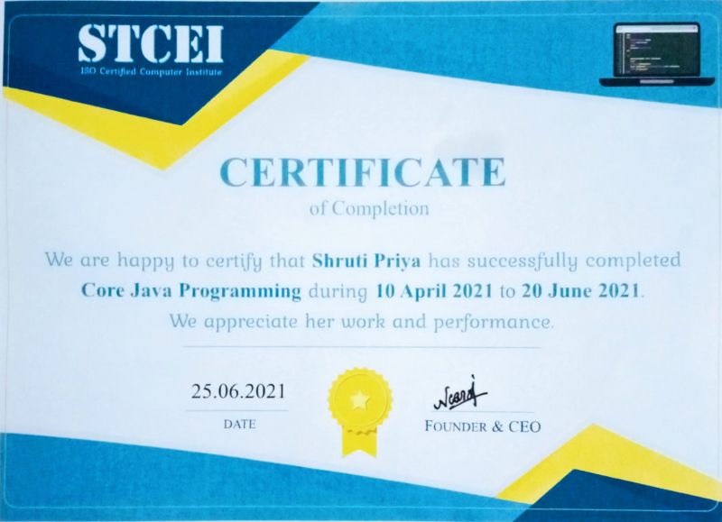 Shruti Priya on LinkedIn: #javaprogramming #completed #coding Shruti Priya on LinkedIn: #javaprogramming #completed #coding