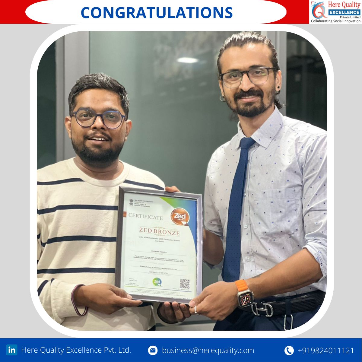 Here Quality Excellence Pvt. Ltd on LinkedIn: #msme #msmeindia #msmezed ... Here Quality Excellence Pvt. Ltd on LinkedIn: #msme #msmeindia #msmezed ...