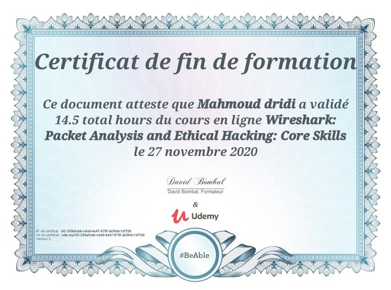 Dridi Mahmoud on LinkedIn: Thanks David Bombal Dridi Mahmoud on LinkedIn: Thanks David Bombal
