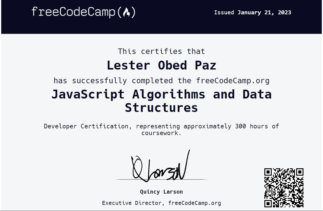Obed Paz on LinkedIn: #javascript #algorithms #datastructures #freecodecamp Obed Paz on LinkedIn: #javascript #algorithms #datastructures #freecodecamp