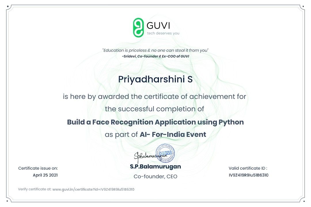 Priyadharshini Sampath on LinkedIn: #ai #python #guvi Priyadharshini Sampath on LinkedIn: #ai #python #guvi