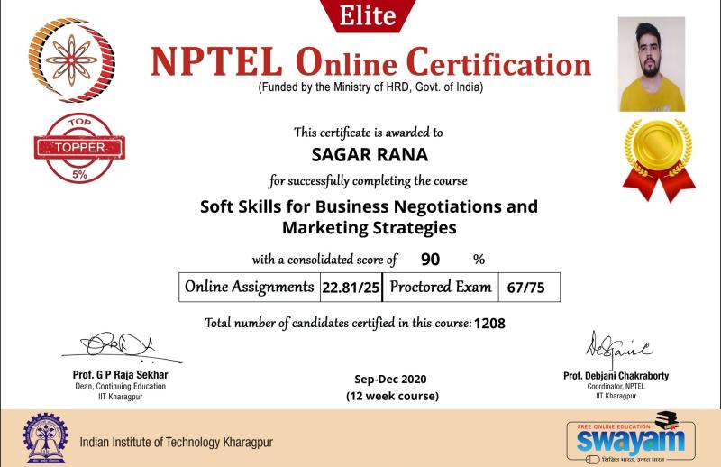 Sagar Rana on LinkedIn: #nptel #topper #gold | 22 comments Sagar Rana on LinkedIn: #nptel #topper #gold | 22 comments