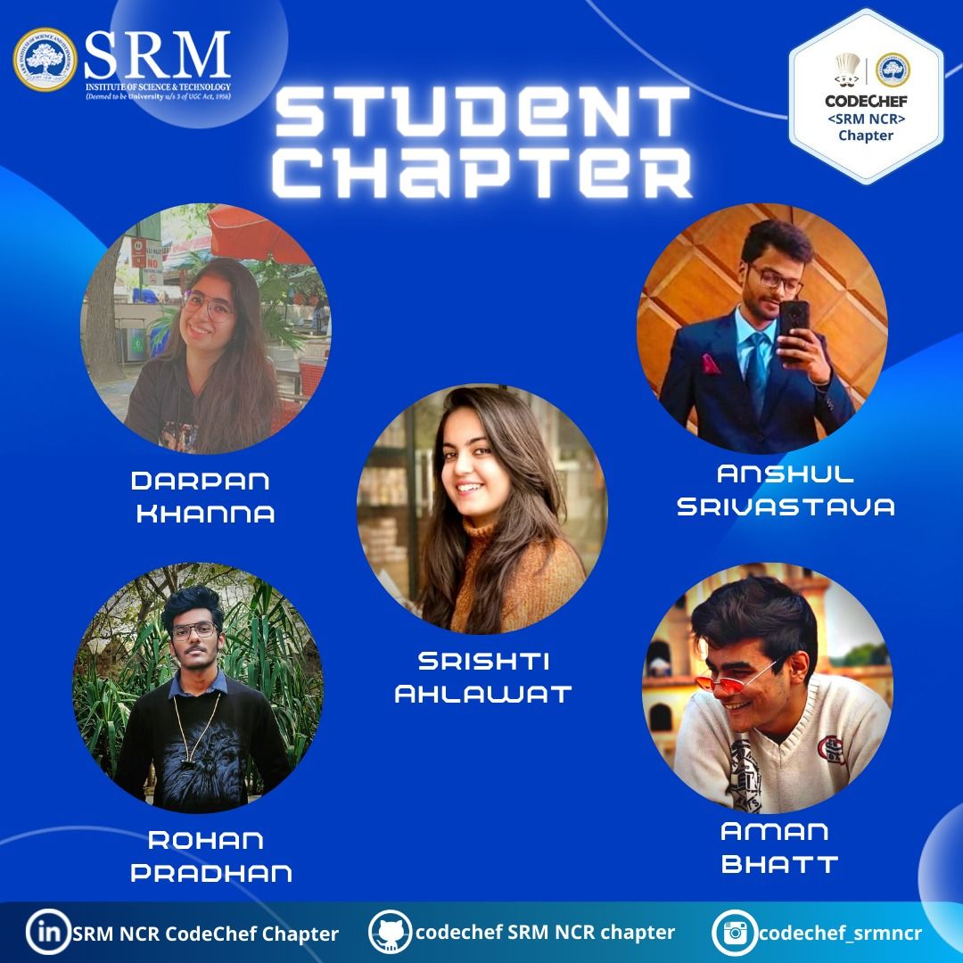 SRM NCR CodeChef Chapter on LinkedIn: #codechef #code #coder #chefs # ... SRM NCR CodeChef Chapter on LinkedIn: #codechef #code #coder #chefs # ...