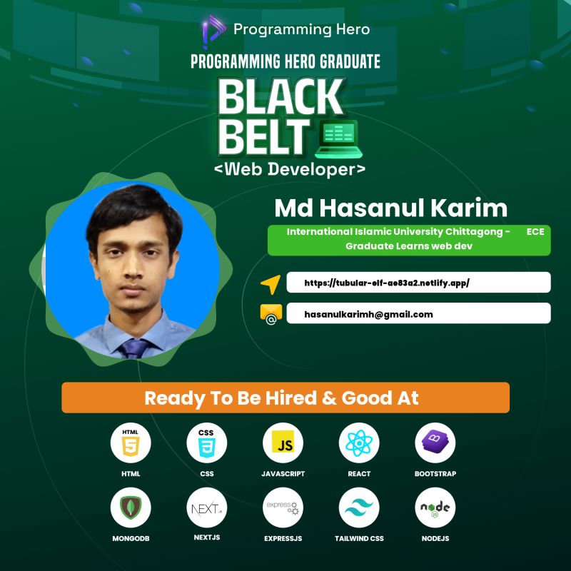 Md Hasanul Karim on LinkedIn: #programminghero #programming #blackbelt ... Md Hasanul Karim on LinkedIn: #programminghero #programming #blackbelt ...