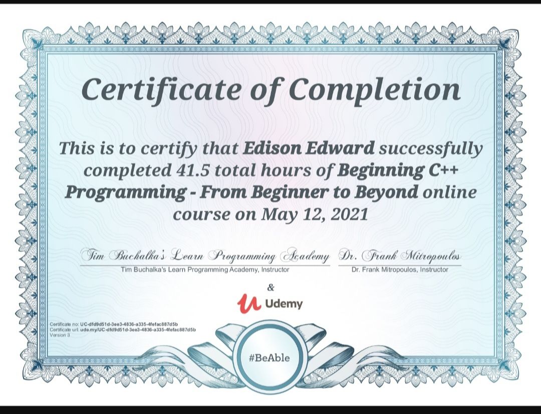 Edison Edward on LinkedIn: #cprogramming #programming #coding #udemy # ... Edison Edward on LinkedIn: #cprogramming #programming #coding #udemy # ...