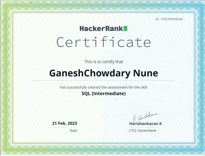 Ganesh Chowdary Nune on LinkedIn: #sql #sqldeveloper #sqldatabase # ... Ganesh Chowdary Nune on LinkedIn: #sql #sqldeveloper #sqldatabase # ...