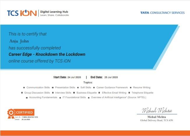 Anju John on LinkedIn: Career Edge - Knockdown the Lockdown Anju John on LinkedIn: Career Edge - Knockdown the Lockdown