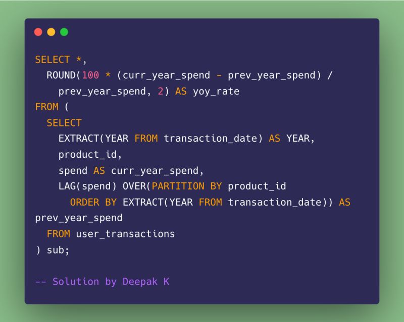 Deepak K on LinkedIn: #sql #interview #data #datascience #analytics Deepak K on LinkedIn: #sql #interview #data #datascience #analytics