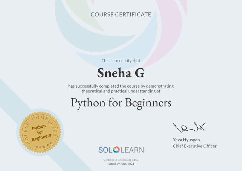 Sneha G on LinkedIn: #python #pythonprogramming #selflearning # ... Sneha G on LinkedIn: #python #pythonprogramming #selflearning # ...