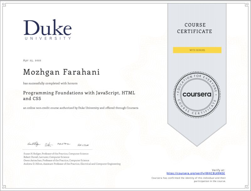 Megan Farahani on LinkedIn: #javascript #html #css Megan Farahani on LinkedIn: #javascript #html #css