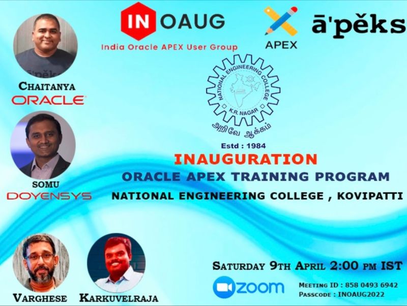 Karkuvelraja Thangamariappan on LinkedIn: #oracle #oracleapexindia # ... Karkuvelraja Thangamariappan on LinkedIn: #oracle #oracleapexindia # ...