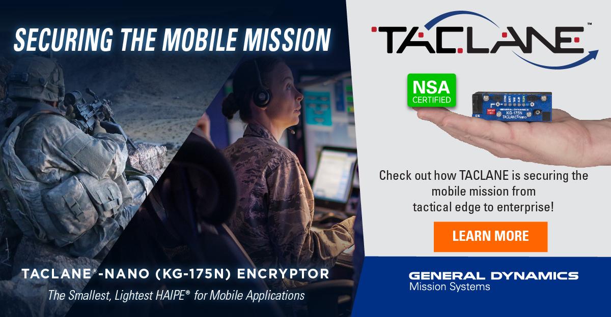 General Dynamics Mission Systems on LinkedIn: TACLANE-Nano (KG-175N ... General Dynamics Mission Systems on LinkedIn: TACLANE-Nano (KG-175N ...