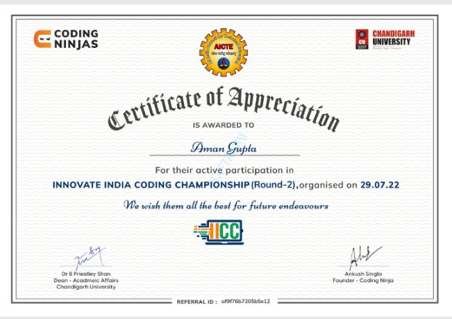 Aman Gupta on LinkedIn: #codingninjas #coding Aman Gupta on LinkedIn: #codingninjas #coding
