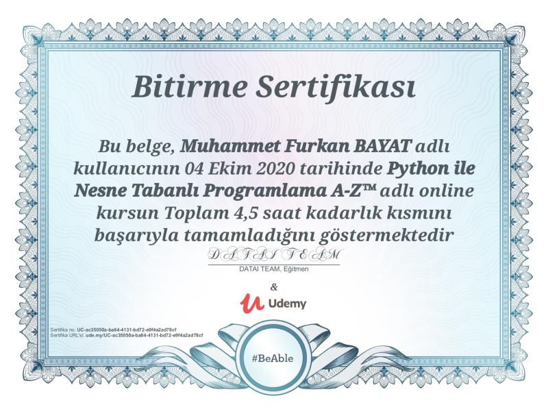Muhammet Furkan BAYAT on LinkedIn: #objectorientedprogramming #oop Muhammet Furkan BAYAT on LinkedIn: #objectorientedprogramming #oop