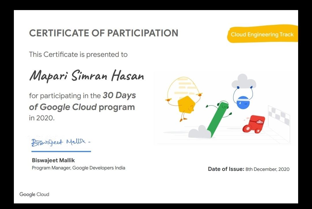 Simran Mapari on LinkedIn: #30daysofgooglecloud Simran Mapari on LinkedIn: #30daysofgooglecloud