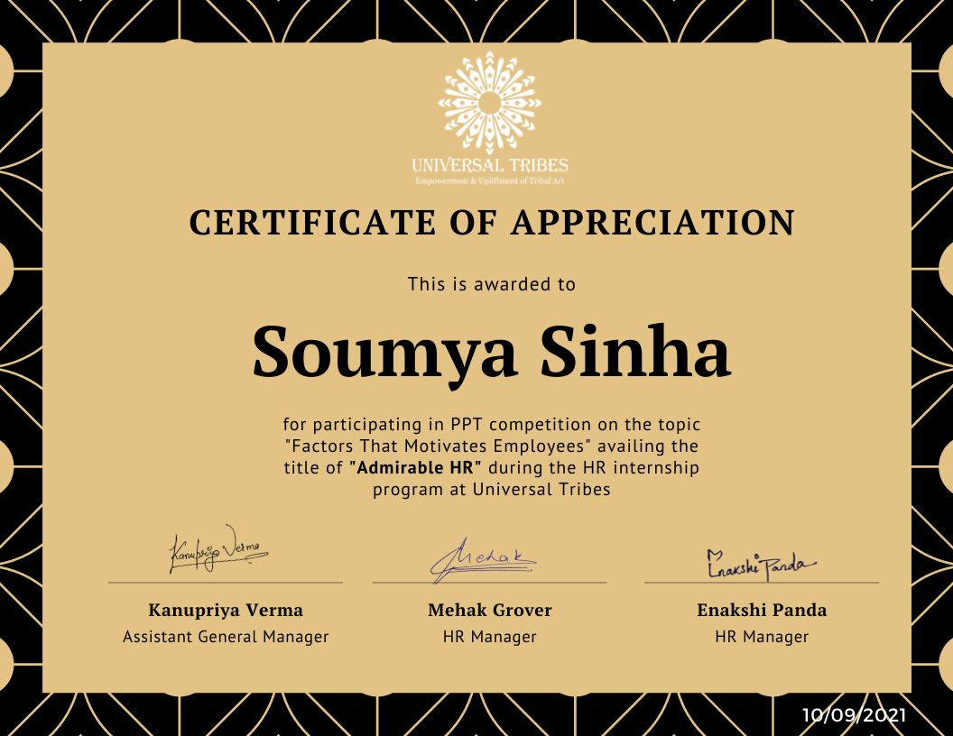 Soumya Sinha on LinkedIn: #thankyou #universaltribes Soumya Sinha on LinkedIn: #thankyou #universaltribes