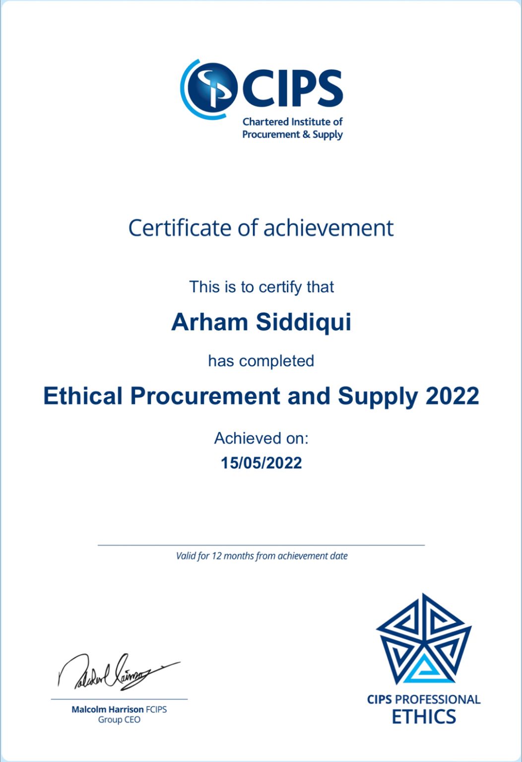 Arham Siddiqui on LinkedIn: Glad to share that I have successfully ... Arham Siddiqui on LinkedIn: Glad to share that I have successfully ...