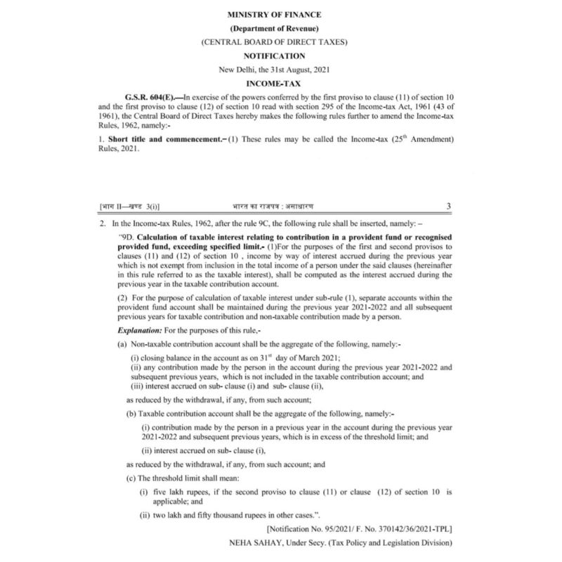 SPAY on LinkedIn: CBDT vide Notification 95/2021 dt. 31/08/2021 - If ... SPAY on LinkedIn: CBDT vide Notification 95/2021 dt. 31/08/2021 - If ...