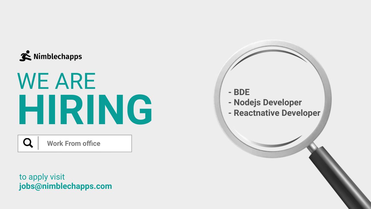 Sejal Nimblechapps on LinkedIn: #bde #reactnative #nodejs #reactjs # ... Sejal Nimblechapps on LinkedIn: #bde #reactnative #nodejs #reactjs # ...