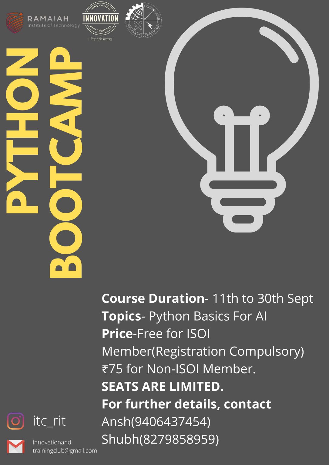 ITC-RIT on LinkedIn: #python #pythonprogramming #python3 #codinglife # ... ITC-RIT on LinkedIn: #python #pythonprogramming #python3 #codinglife # ...
