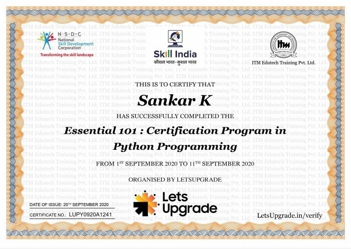 Sankar K on LinkedIn: #python #coding #learning #elearning #programming ... Sankar K on LinkedIn: #python #coding #learning #elearning #programming ...