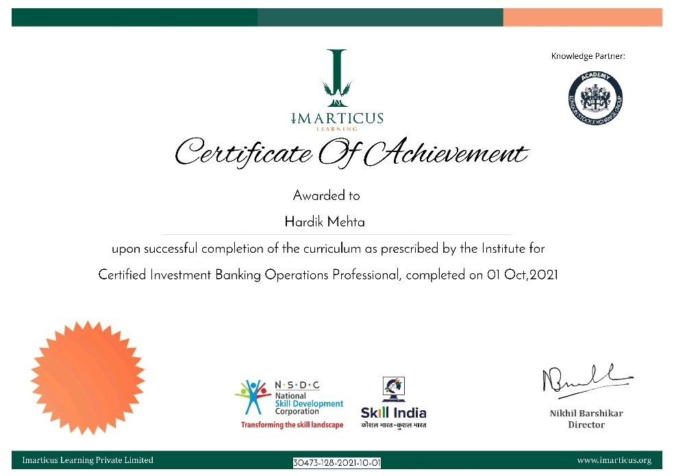Hardik Mehta on LinkedIn: #certificate #certificateofachievement # ... Hardik Mehta on LinkedIn: #certificate #certificateofachievement # ...